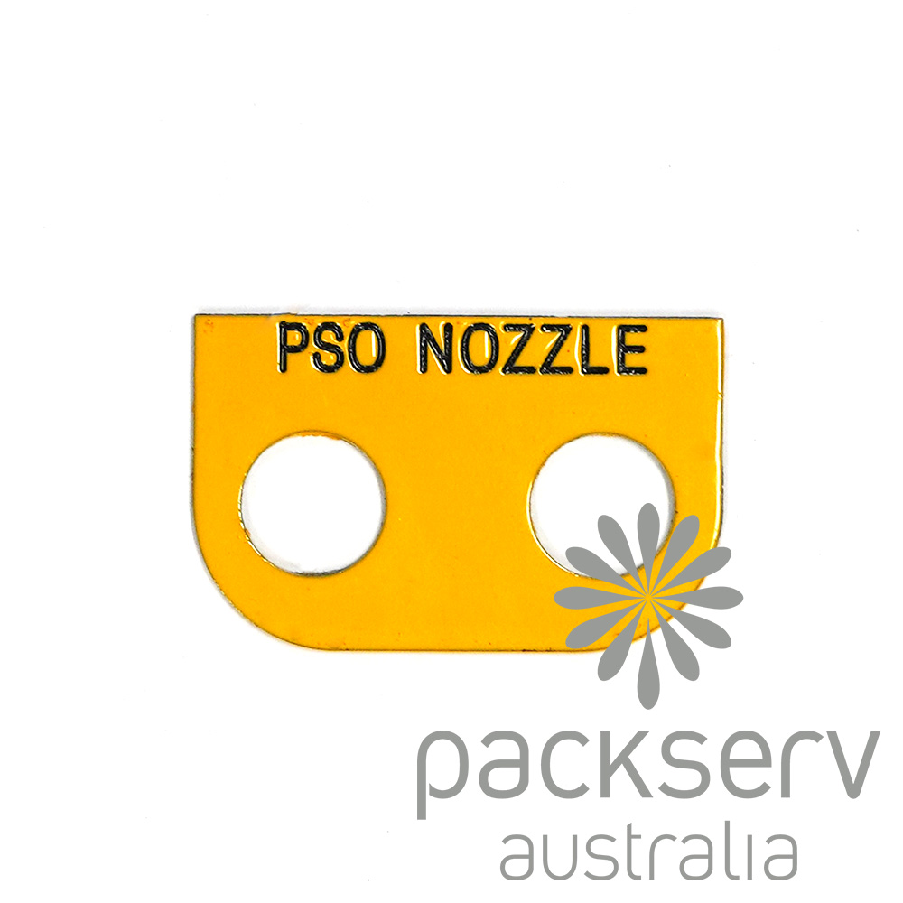 PSO Label Plate Large, PSO Nozzle - Steel (LPL-PSO)